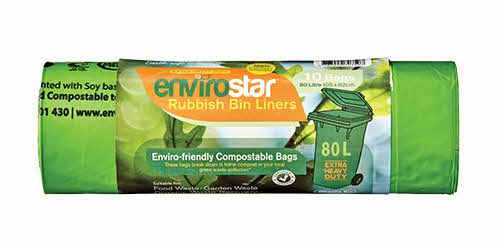 80 liters Compostable Bin Liner 43 um EHD Degradable 100/Ctn