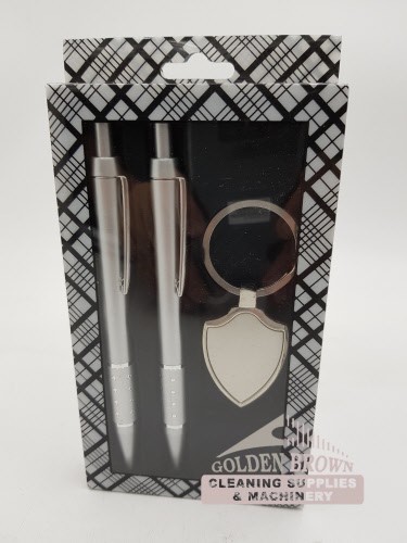 Men's Keyring Set 3 Assorted Designs & Colours (1 x Key ring & 2 x Pens ...