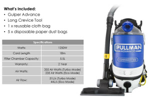 Pullman Advance PV900 Vacuum Commercial Commander Backpack | PV900