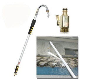 Telescoping Gutter Cleaning Wand Adjustable Height, Brass Valve | T2PWTG
